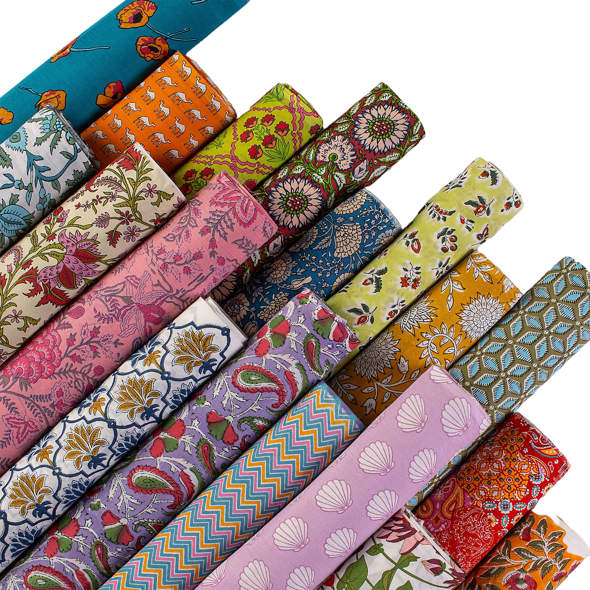 Hand Block Printed Fabric, Boota, Mughal, Cotton, Online – Dmaasa