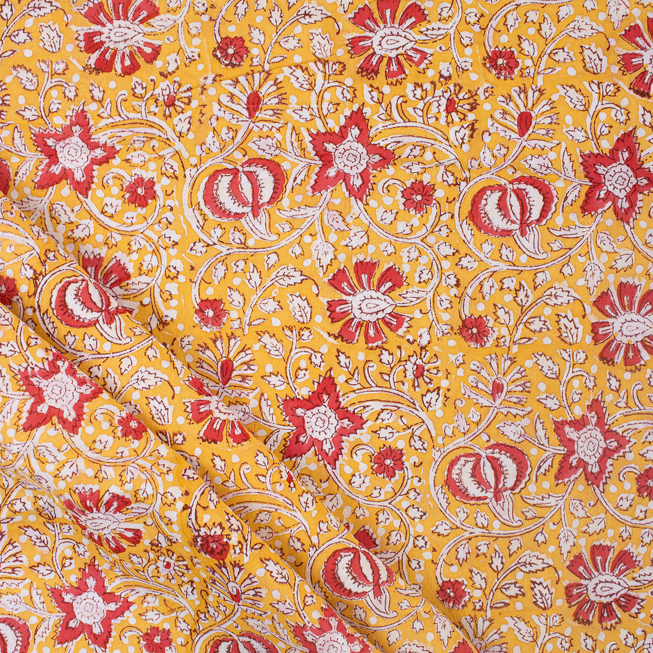 Block Print Fabric- Buy Printed Jaipuri Hand Block Print Fabric Online