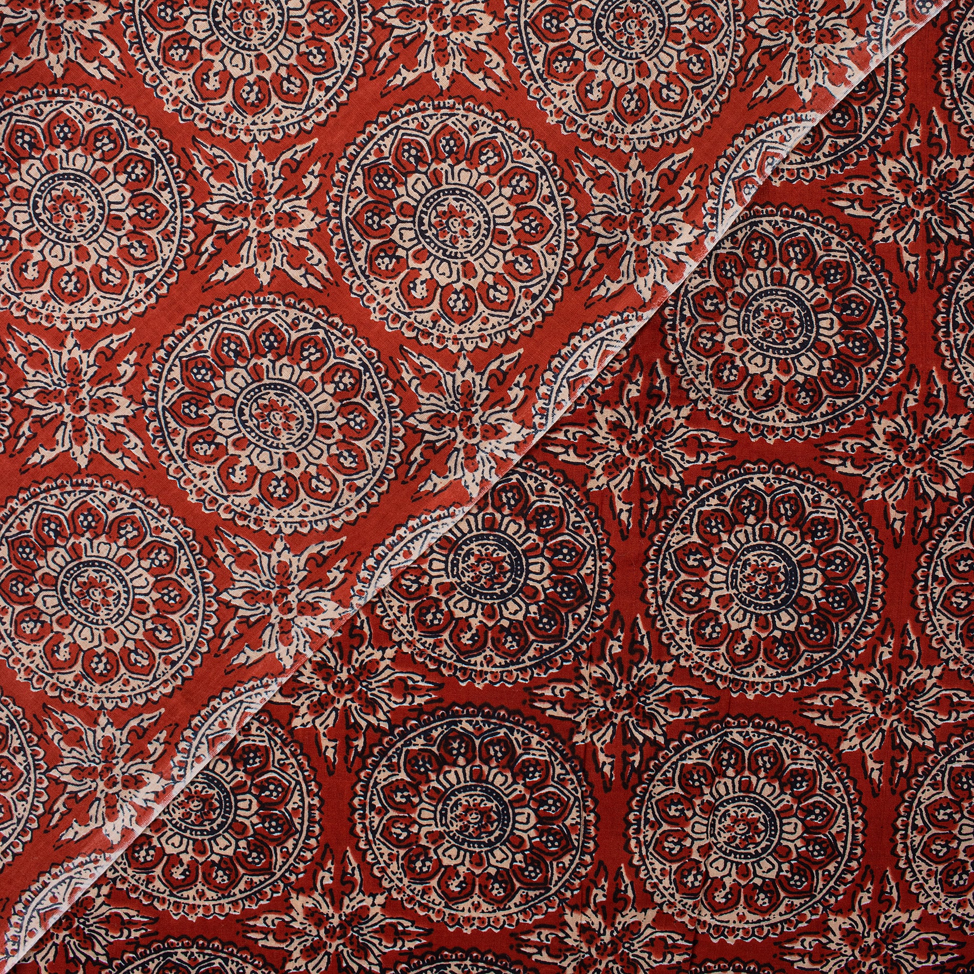 Brown Floral Print Cotton Jaipur Fabric @Best Prices | Dmaasa