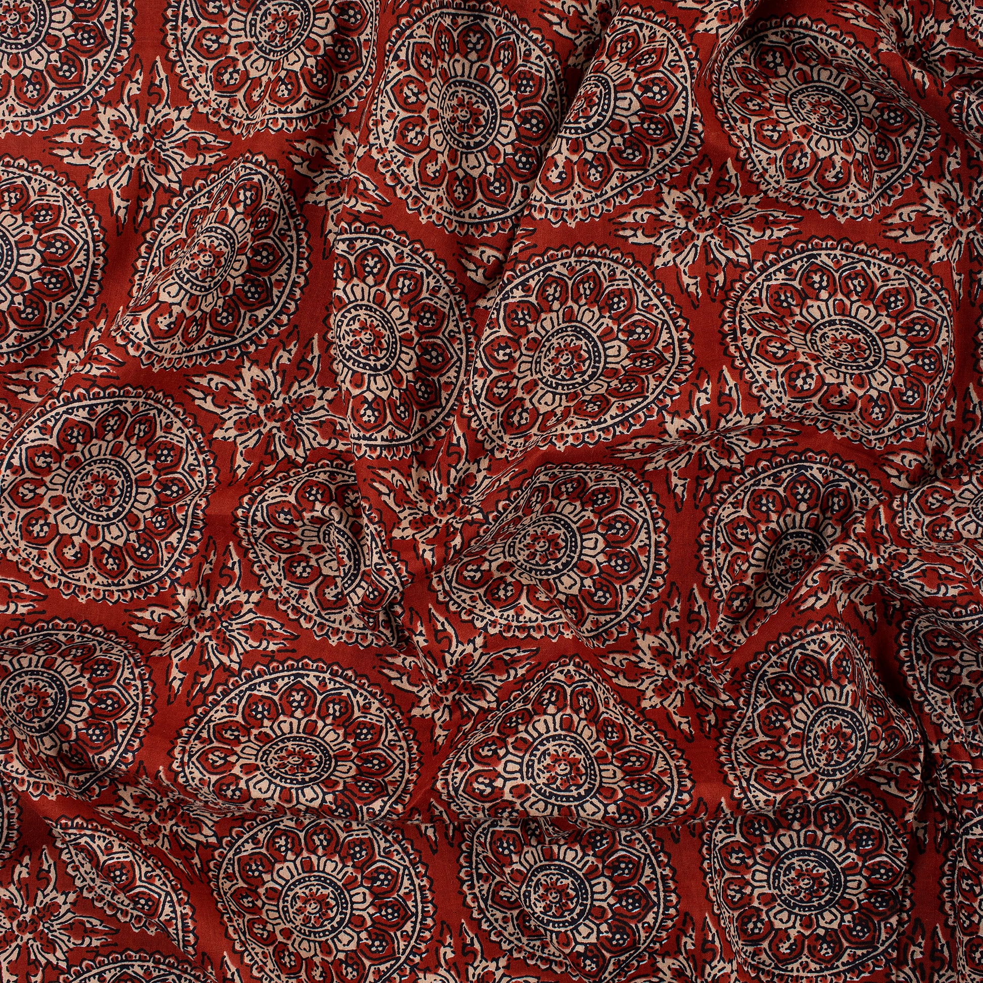Brown Floral Print Cotton Jaipur Fabric @Best Prices | Dmaasa